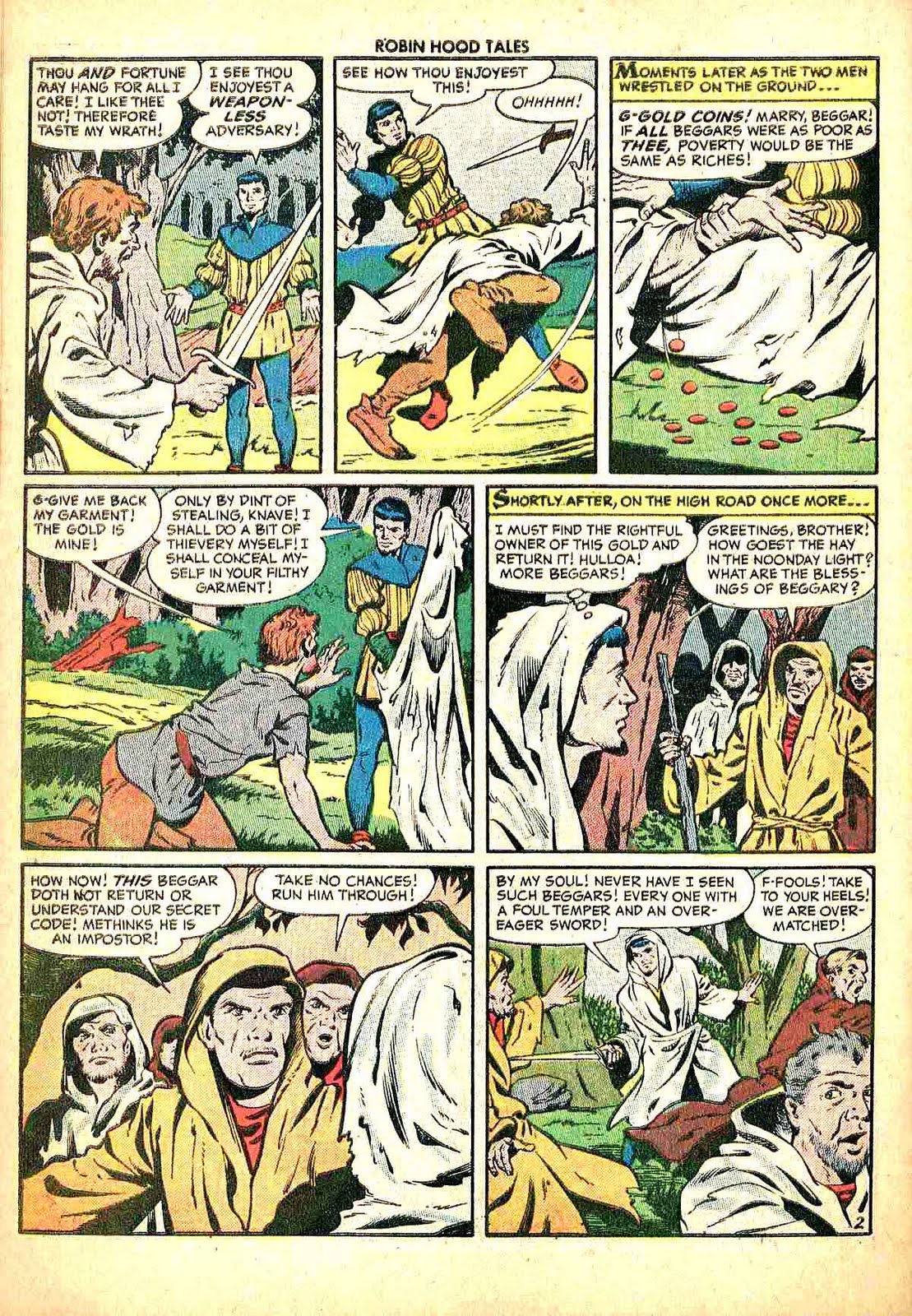 Robin Hood Tales #5 - Matt Baker art, mis-attributed Baker cover ...