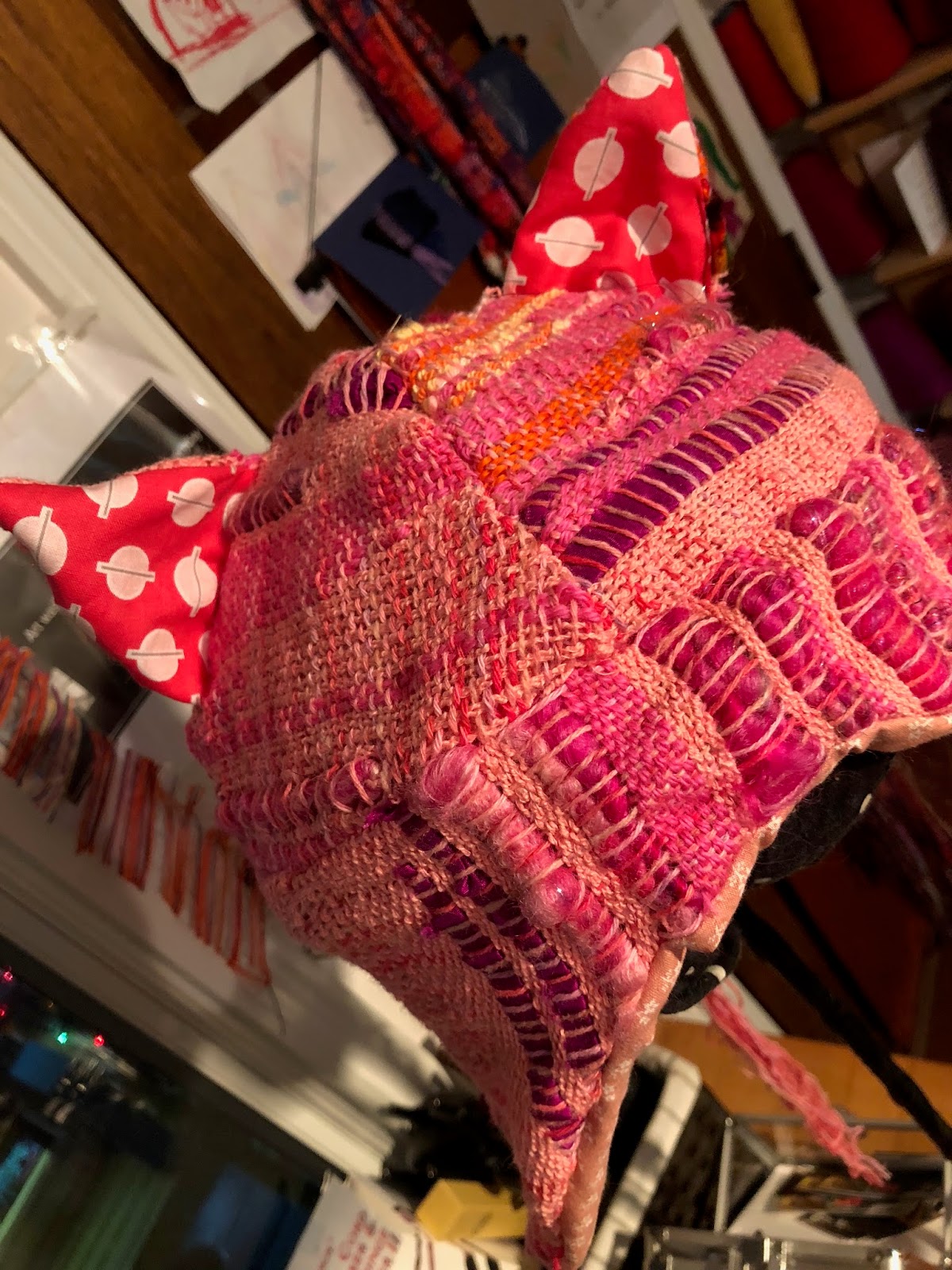 CENTERING WITH FIBER: Saori hand woven hats womans march 2108 happy ...