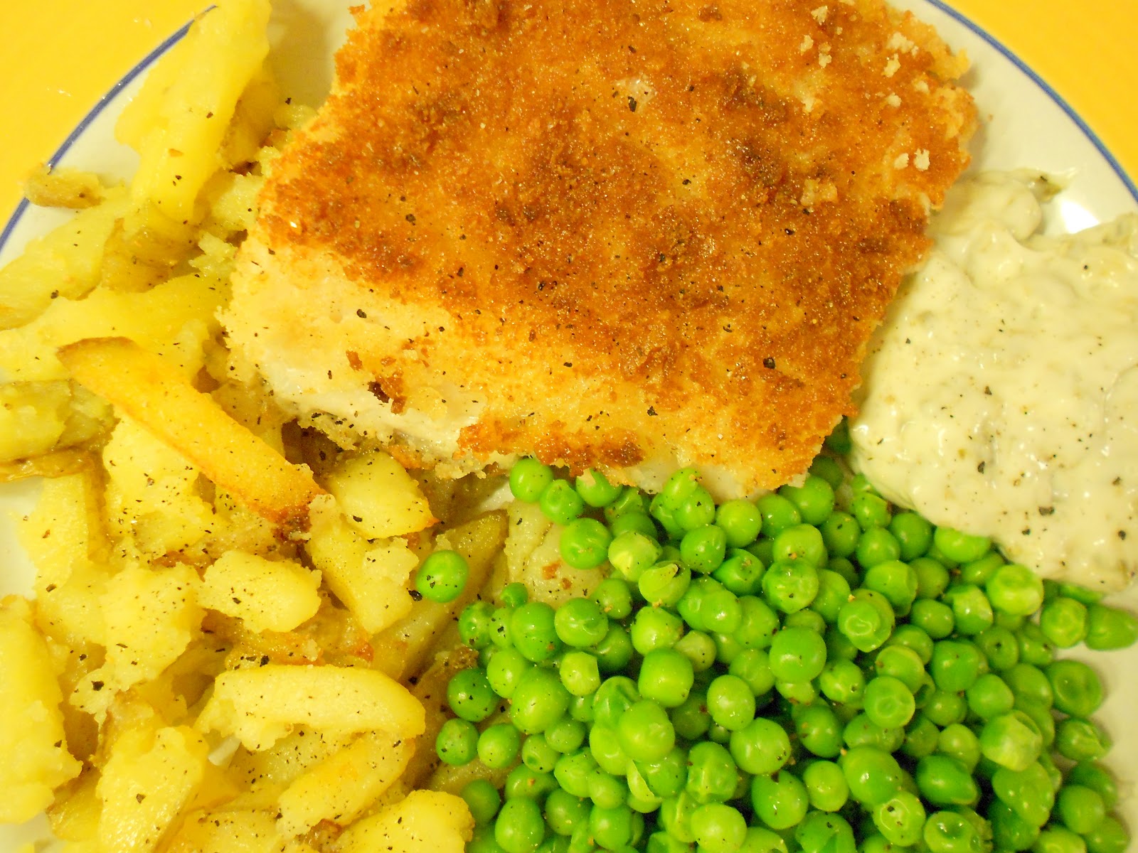 Pippa's food blog: Breaded Fish and Chips