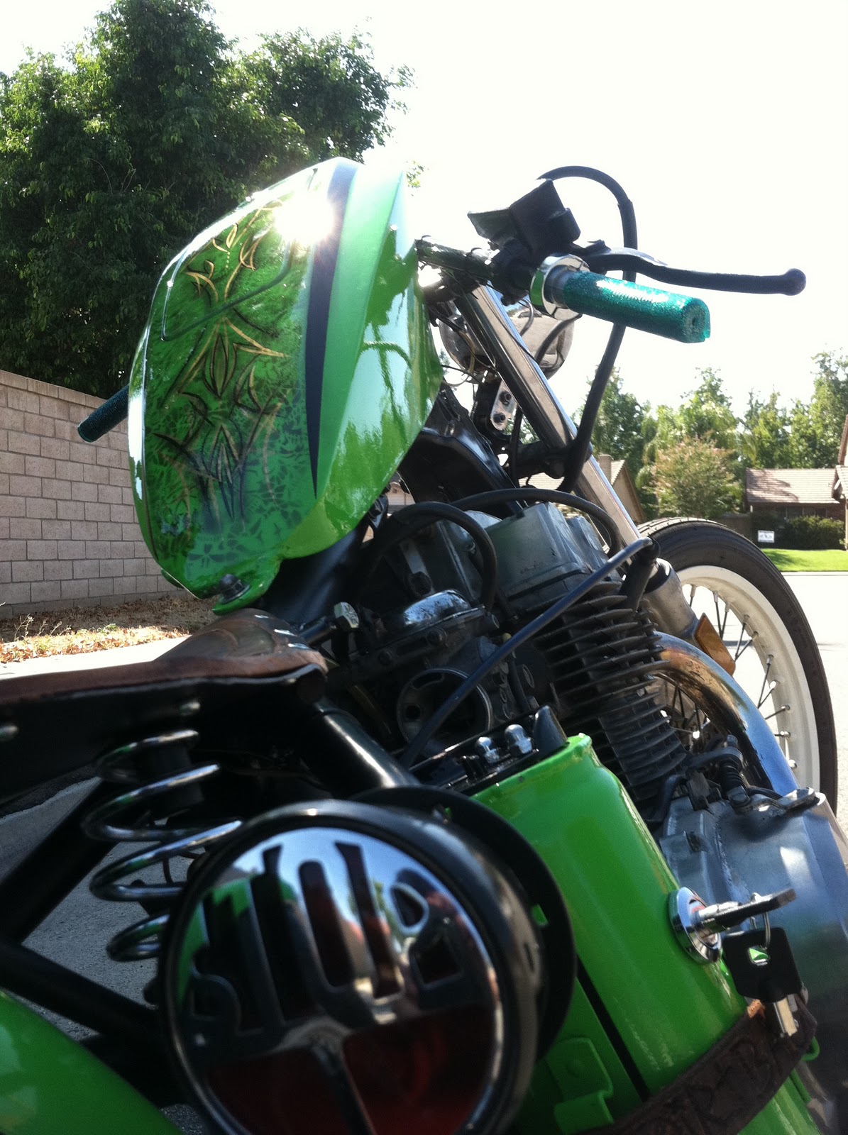 Solo Custom Cycles: Ericka AKA "411" 1987 Honda 450. Finished!!!