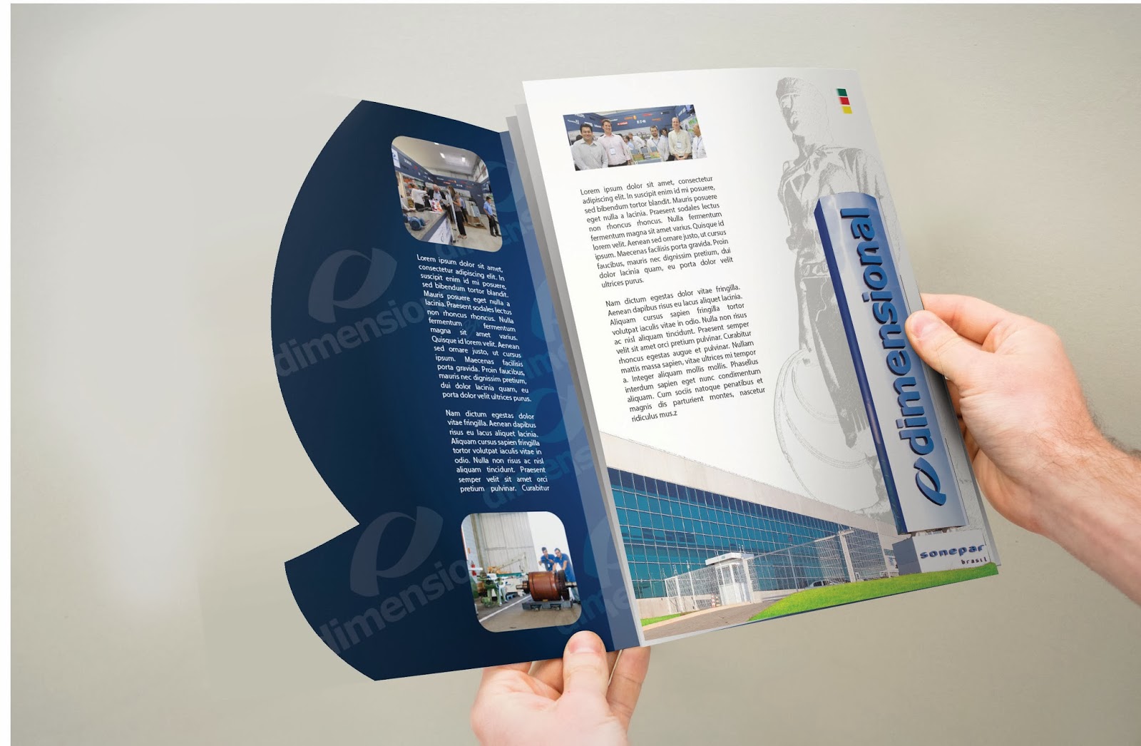 Diego Portfólio: Folder institucional Dimensional/Criação e mockup ...