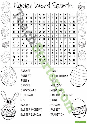 5 Easter Word Searches - Hard Level