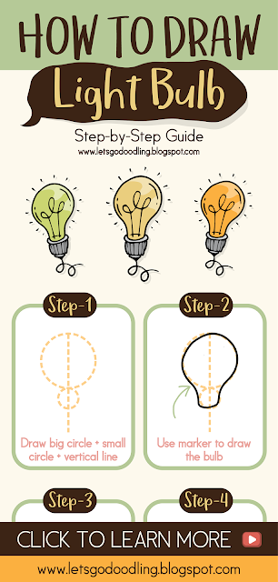How To Draw Light Bulb - Easy Step By Step Drawing Tutorial