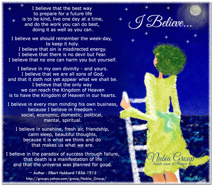 * Nubia_group Inspiration *: I Believe