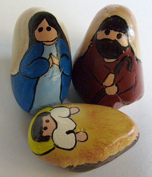 Painting Rock & Stone Animals, Nativity Sets & More: Unique Painted ...