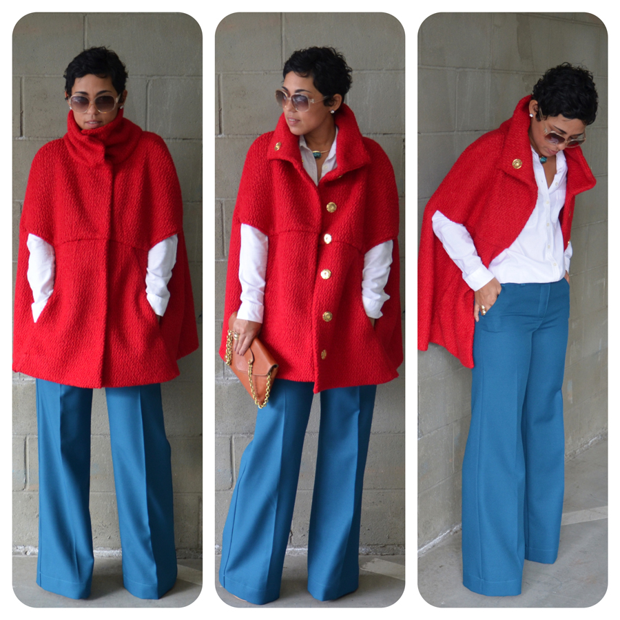 DIY Red Cape + DIY Pants: Pattern Review V8776 |Fashion, Lifestyle, and DIY