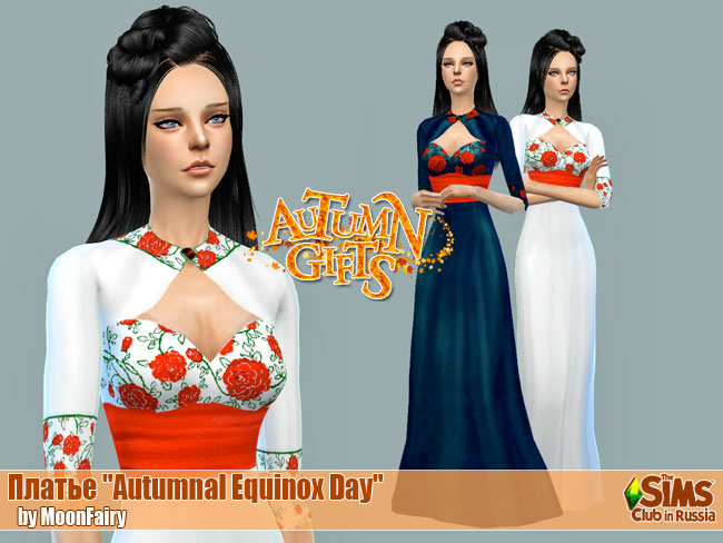 everything for your sims: Autumn Gifts dresses for project of The Sims ...