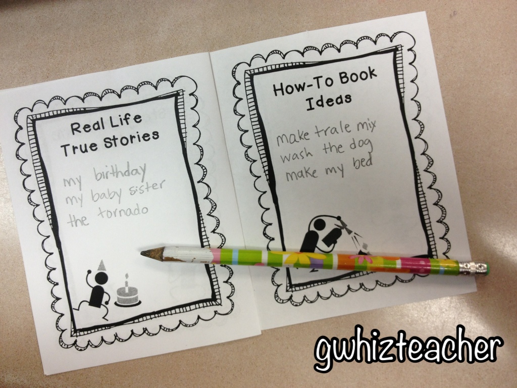 gwhizteacher: Writer's Tools - Idea Book