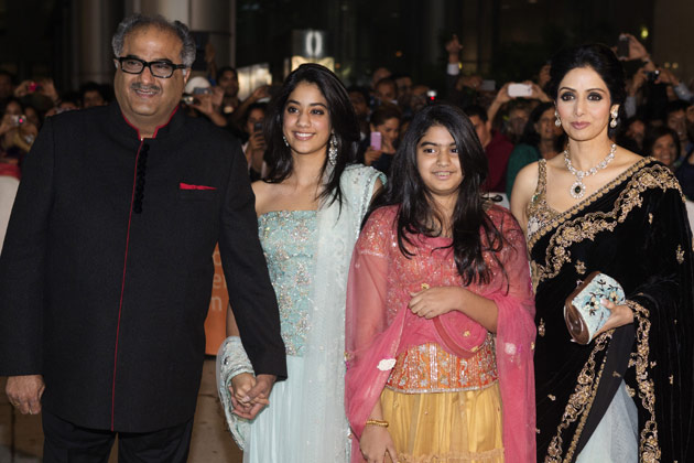 Sridevi with her daughters at the Toronto Film Festridevi with her ...