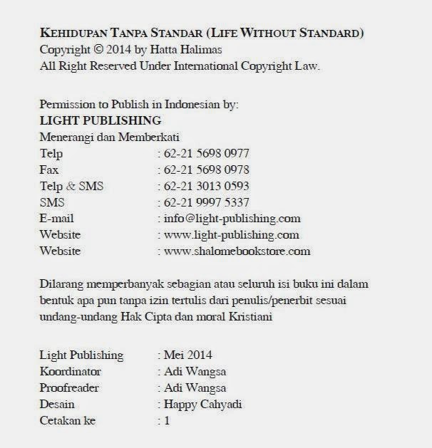 Gospel of Grace: Kehidupan Tanpa Standar