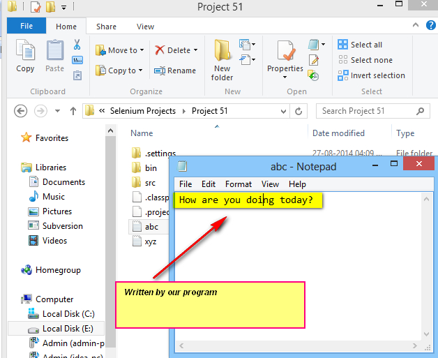 Selenium By Arun 266 Writing Text To A File Using Write Method Of Filewriter I O Class