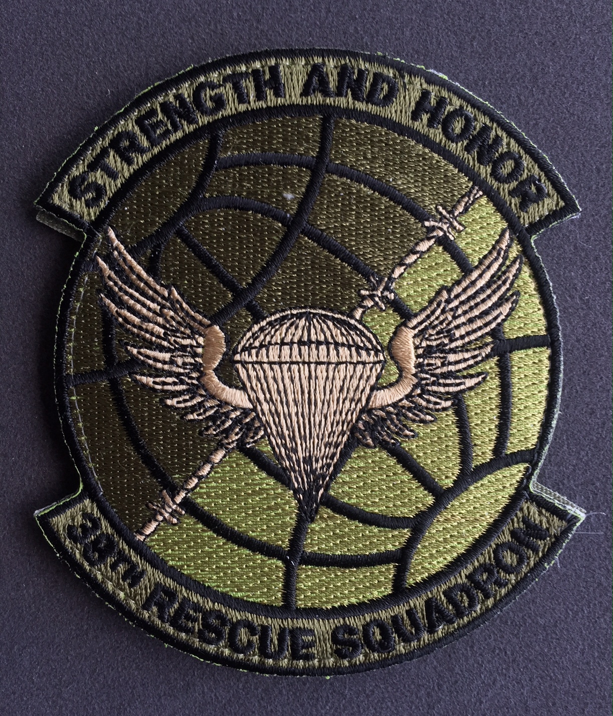 THE USAF RESCUE COLLECTION: USAF 38th RQS / OD Green Patch