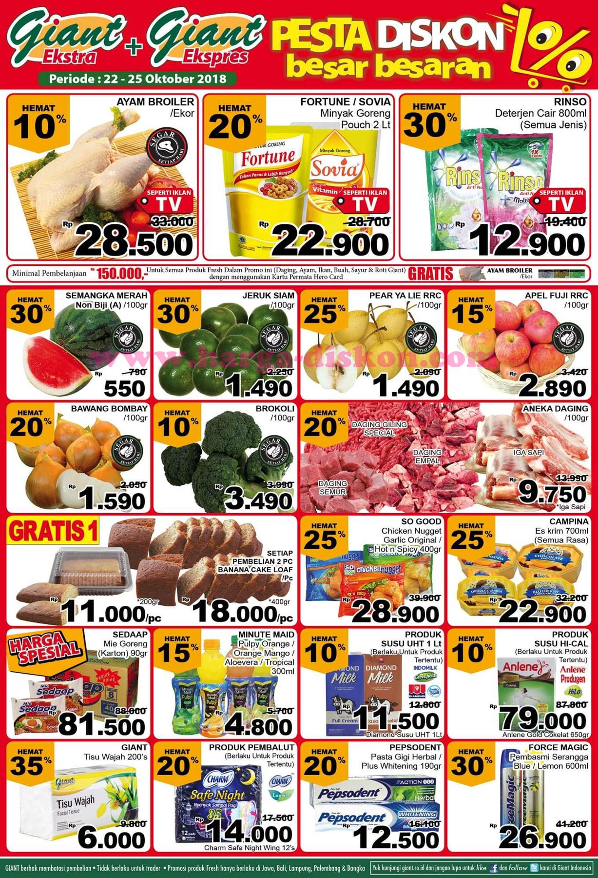 Katalog Promo Giant Weekday Terbaru Hari Ini 22 - 25 Oktober 2018 ... Katalog Promo Giant Weekday Terbaru Hari Ini 22 - 25 Oktober 2018 ...