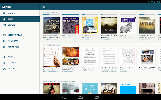 Crea y aprende con Laura: Scribd en app para dispositivos móviles