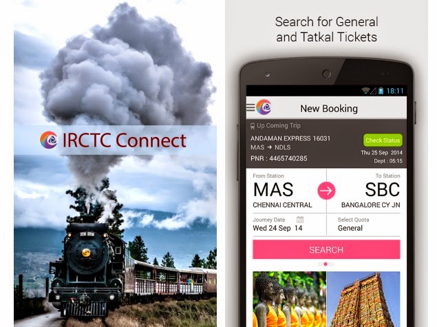 IRCTC Connect Android App Now Officially Launched - IRCTC Login Ticket ...