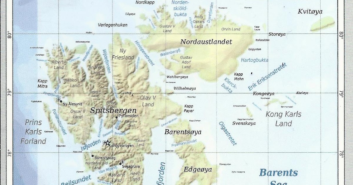 A Journey of Postcards: The map of Svalbard
