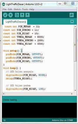 PROYEK ARDUINO : SIMULASI LAMPU MERAH/ TRAFFIC LIGHT ~ Teknisi dan ...