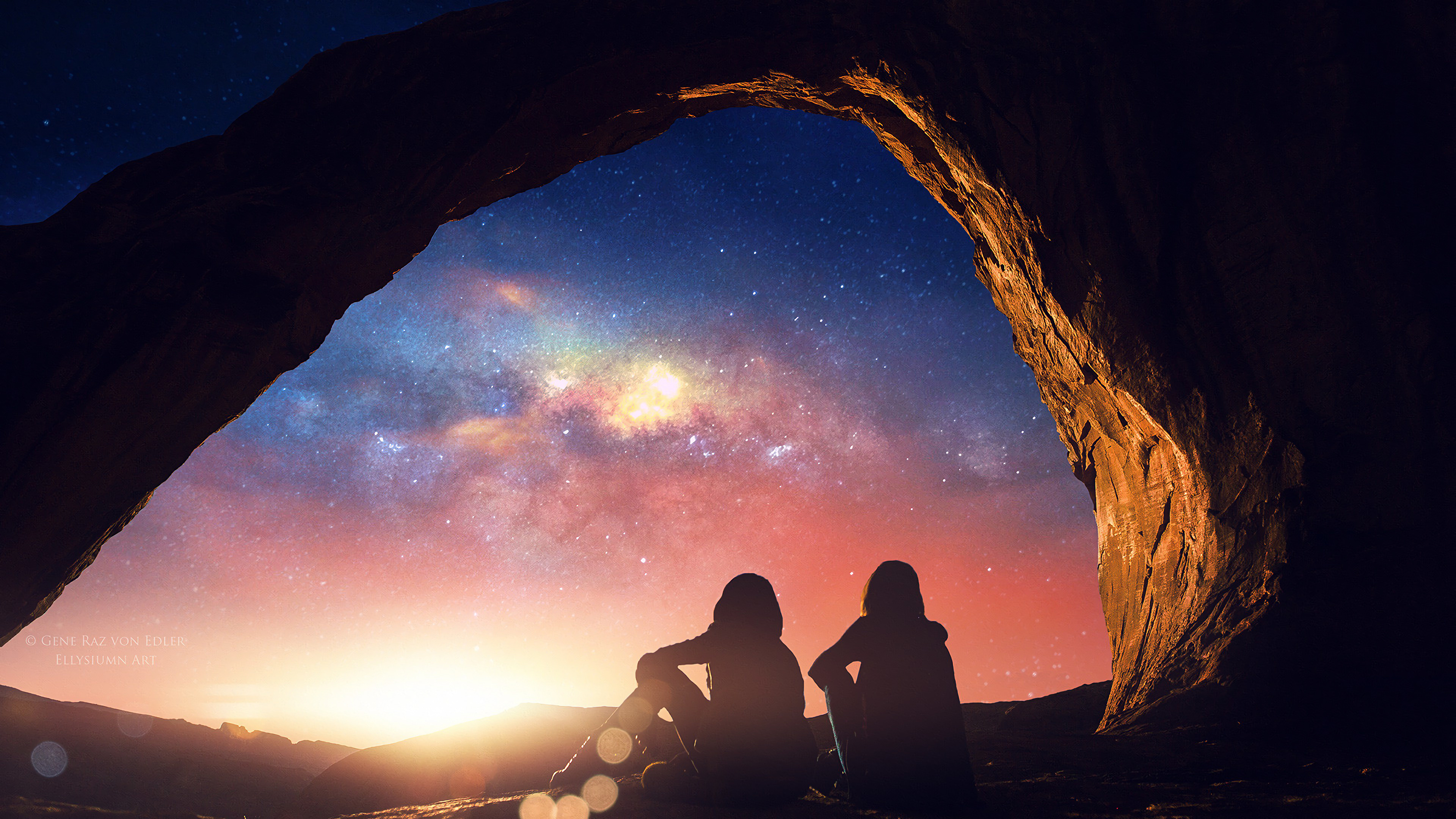 Sunset, Sky, Stars, Scenery, Photography, 4K, #155 Wallpaper PC Desktop