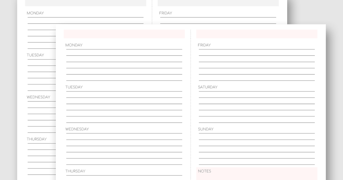 Printable Weekly Spread