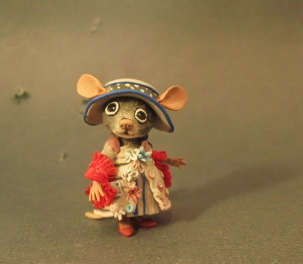 Aleah Klay Studio: Miniature Mouse sculpture one of a kind sculpture SOLD