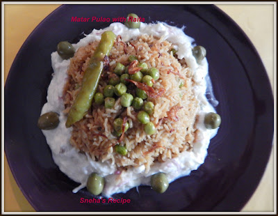 Matar Pulao With Raita - Sneha's Recipe