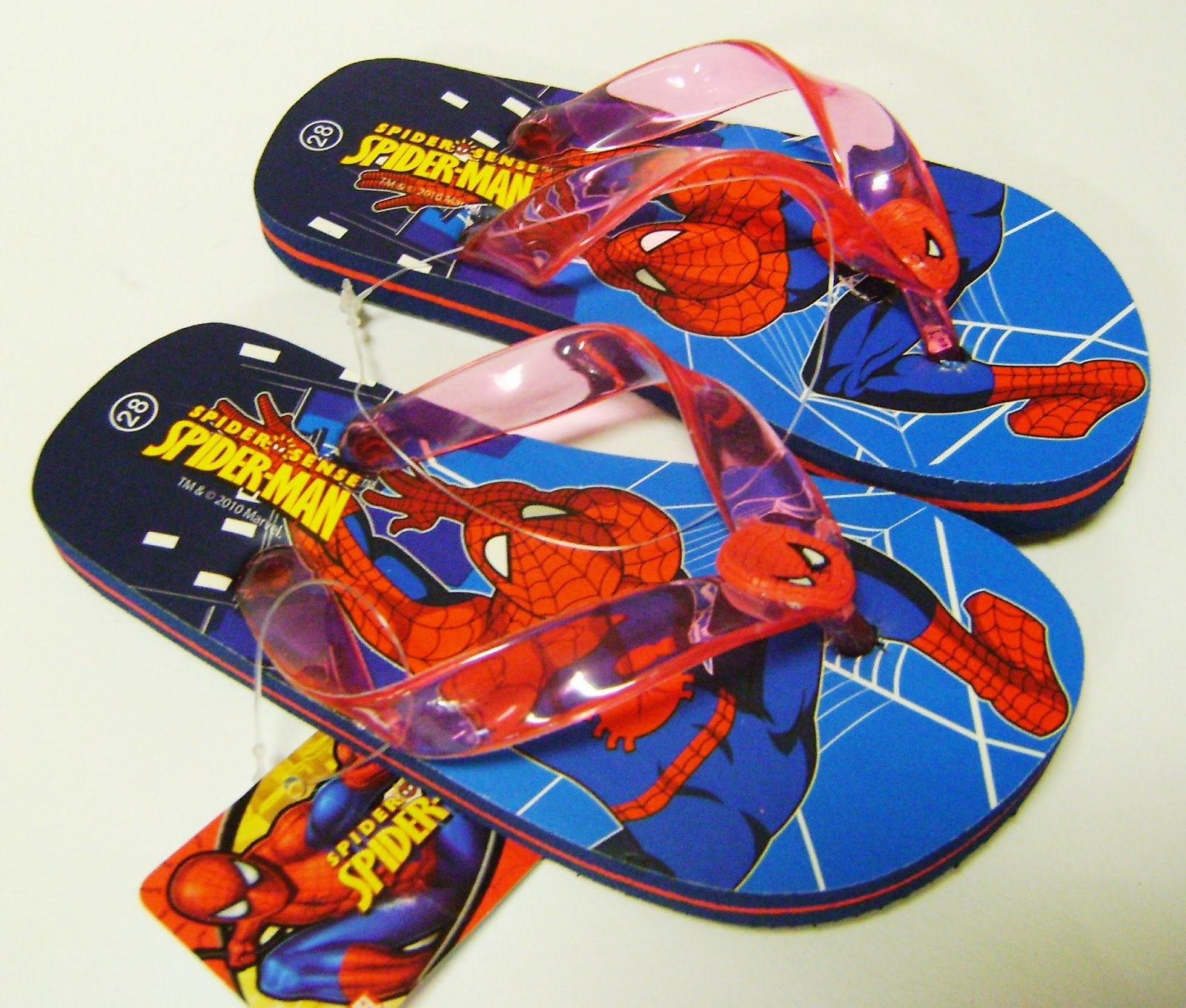 Chancla playa Spiderman y Bob Esponja Calzados Lucía. Sombrerería.