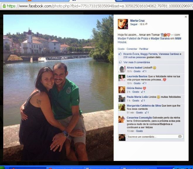 Tomar na Rede: Marta Cruz e Madjer apaixonados em Tomar