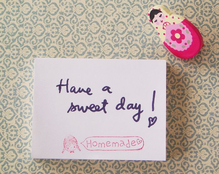 Make Handstamped Sticky Notes - The Sweet Tidings