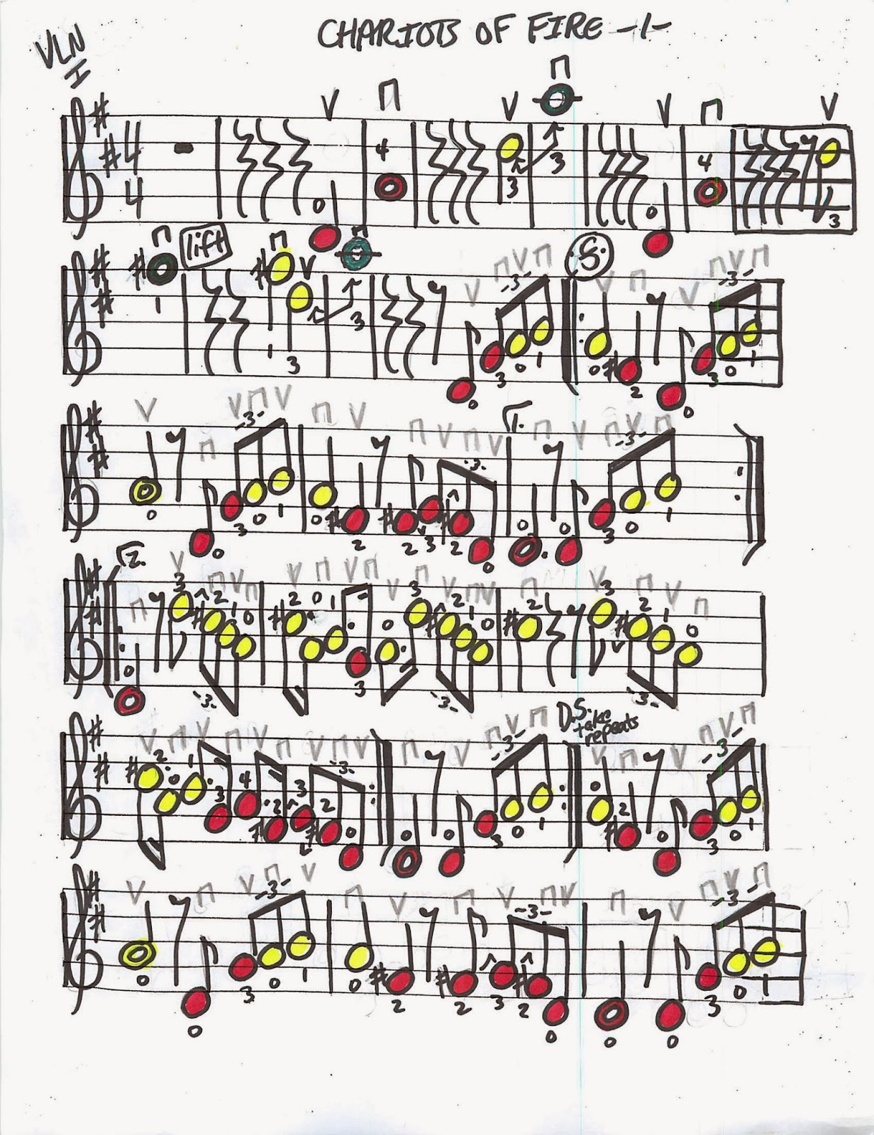 Miss Jacobson's Music: CHARIOTS OF FIRE FOR BEGINNING VIOLIN CLASS