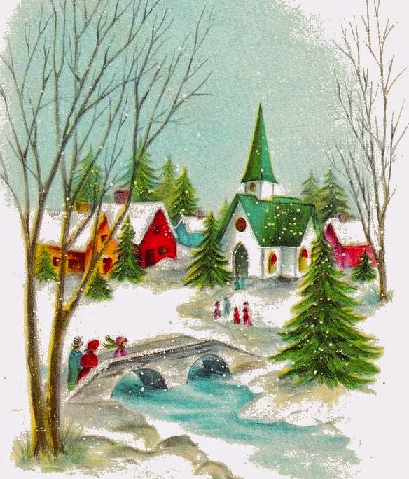 37 paisajes navideños para imprimir