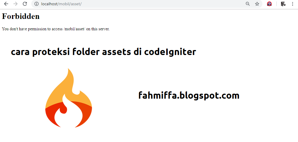 tutorial proteksi folder assets pada codeIgniter terbaru 403 forbidden access