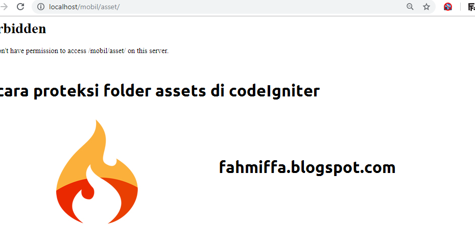 tutorial proteksi folder assets pada codeIgniter terbaru 403 forbidden access