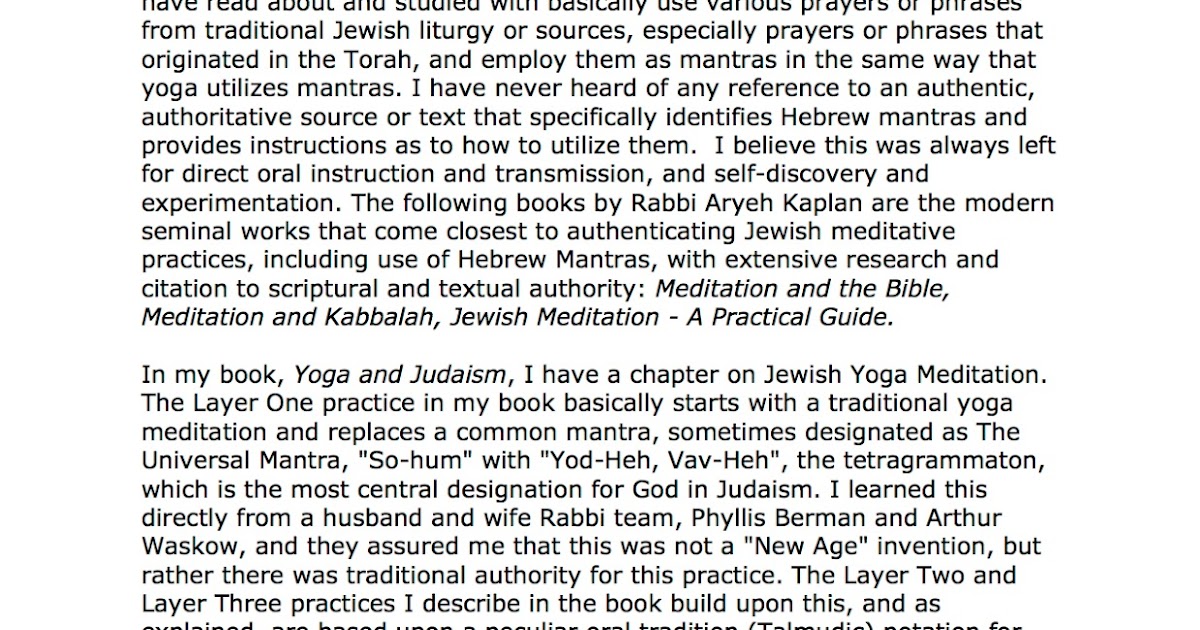 Torah-Veda: Hebrew Mantras