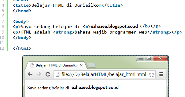 Bang Ezha Sharing: Tutorial Text HTML Part 3: Cara Membuat Huruf Tebal ...