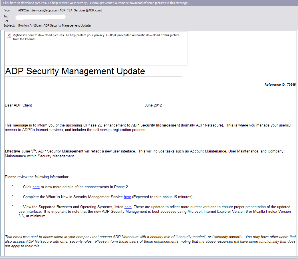 On the Cutting Edge: Urgent Alert: Phisher Targets ADP subscribers