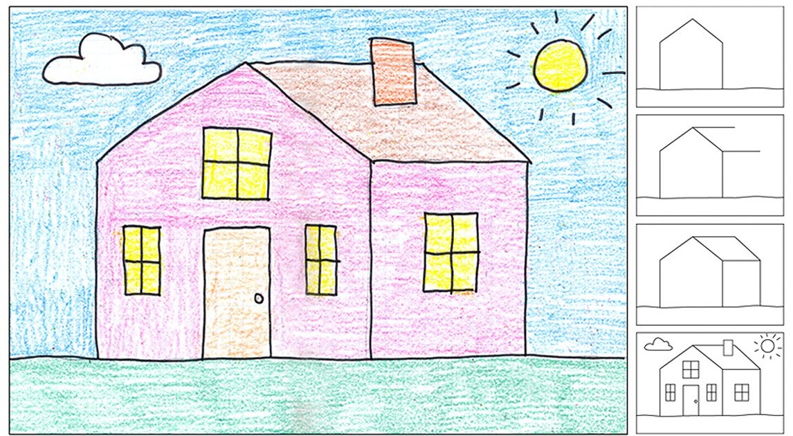 How To Draw A House Art Projects For Kids