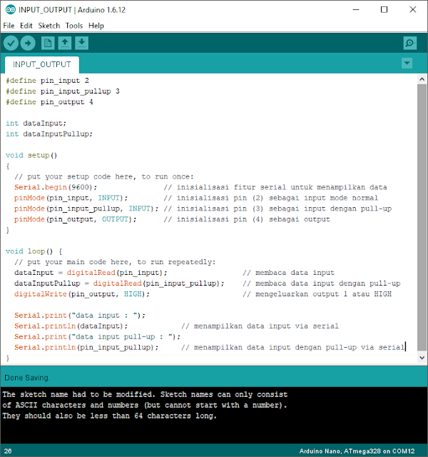 Pengenalan Input Output pada Arduino ~ Embedded Indonesia Pengenalan Input Output pada Arduino ~ Embedded Indonesia