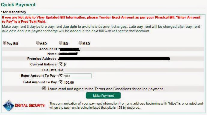 Bescom Online Electricity Bill Payment