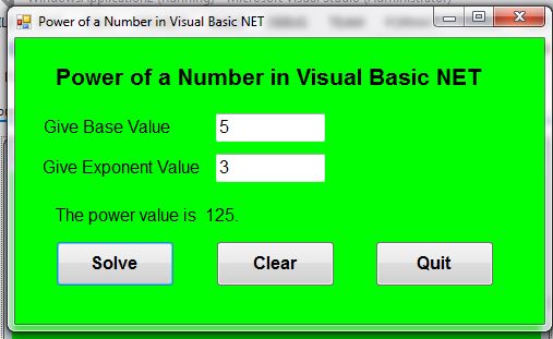Free Programming Source Codes And Computer Programming Tutorials Power Of A Number In Visual