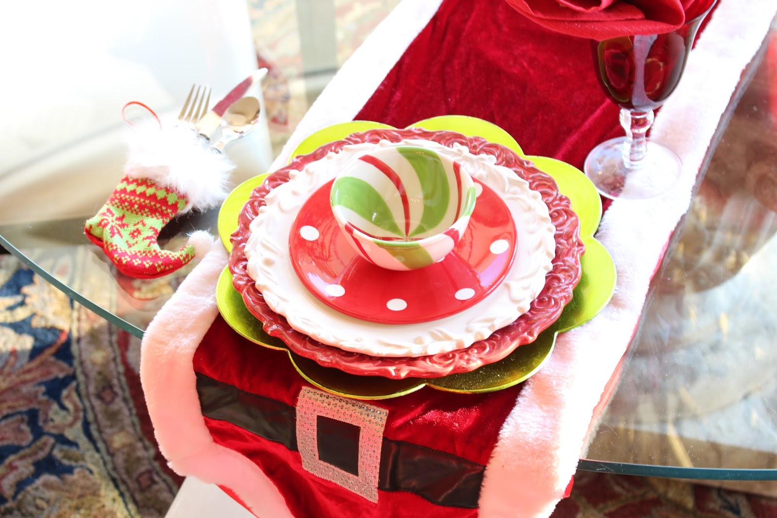 Santa's Stocking Stuffer Table - Purple Chocolat Home
