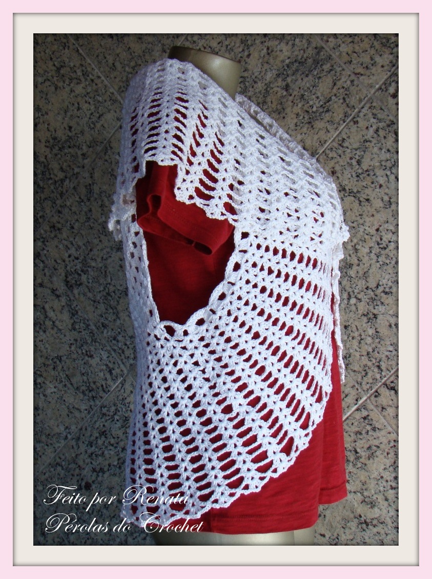 Colete de Crochet com PAP passo-a-passo - Decorações e Artes