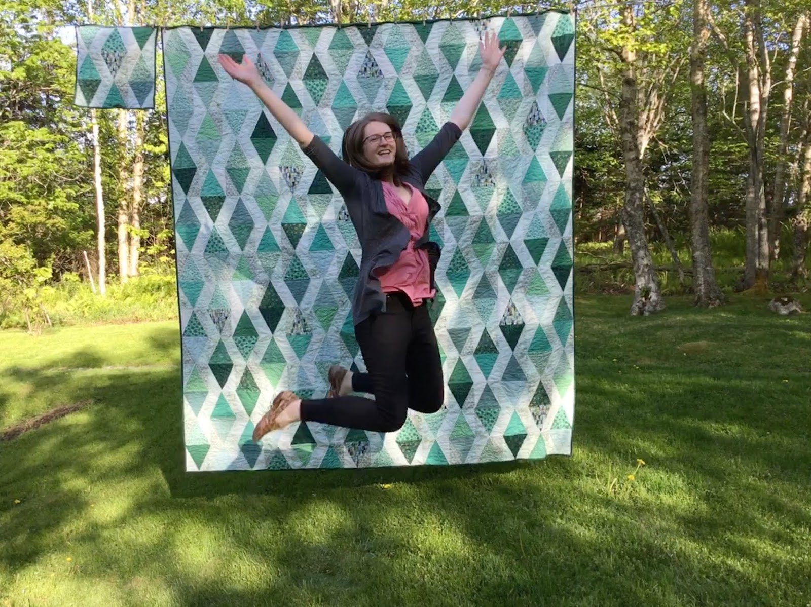 AlliKat Quilts: Triad Quilt, Bound, Labeled and Finished