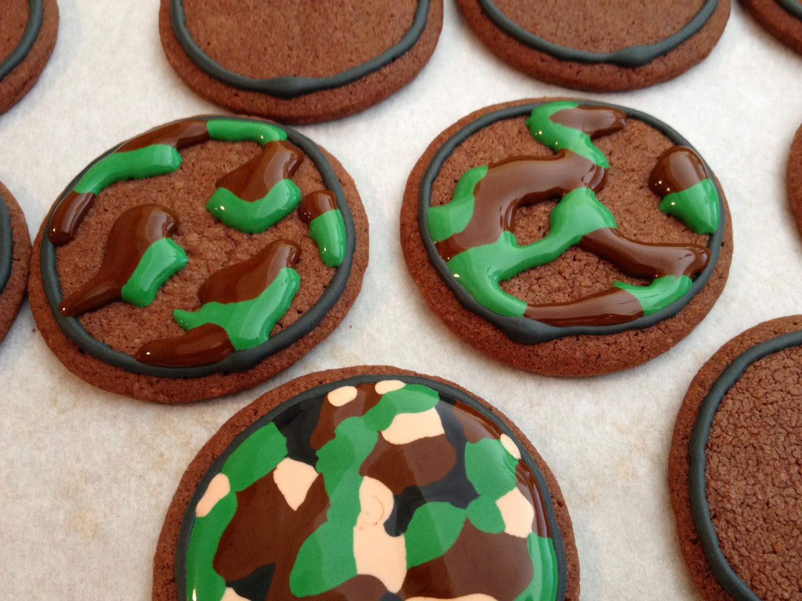 Dough and Batter: camouflage & u.s. army star cookies & royal icing recipe
