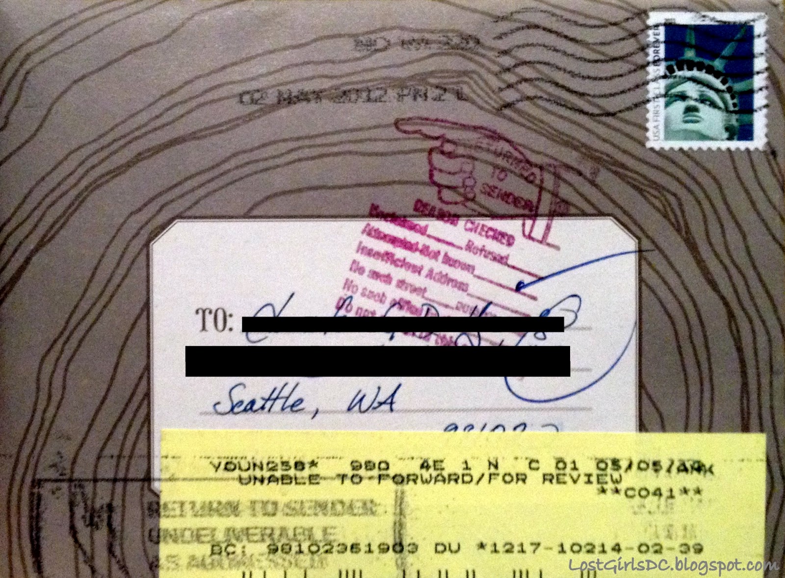 .LostGirls: Return to Sender, Address Unknown