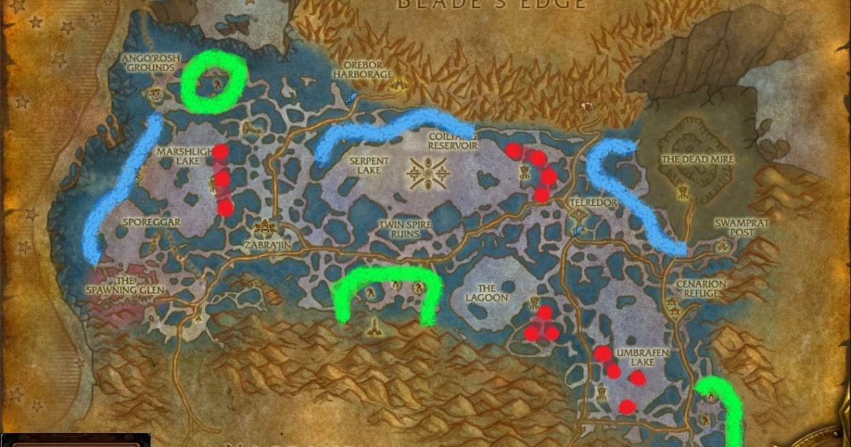 WoW Rare Spawns: Zangarmarsh Rares