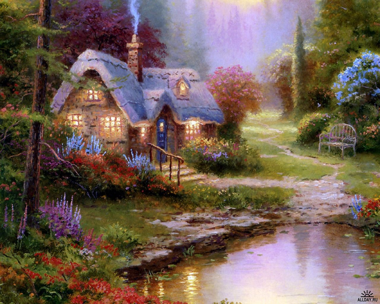 Selección de Paisajes variados de Thomas Kinkade