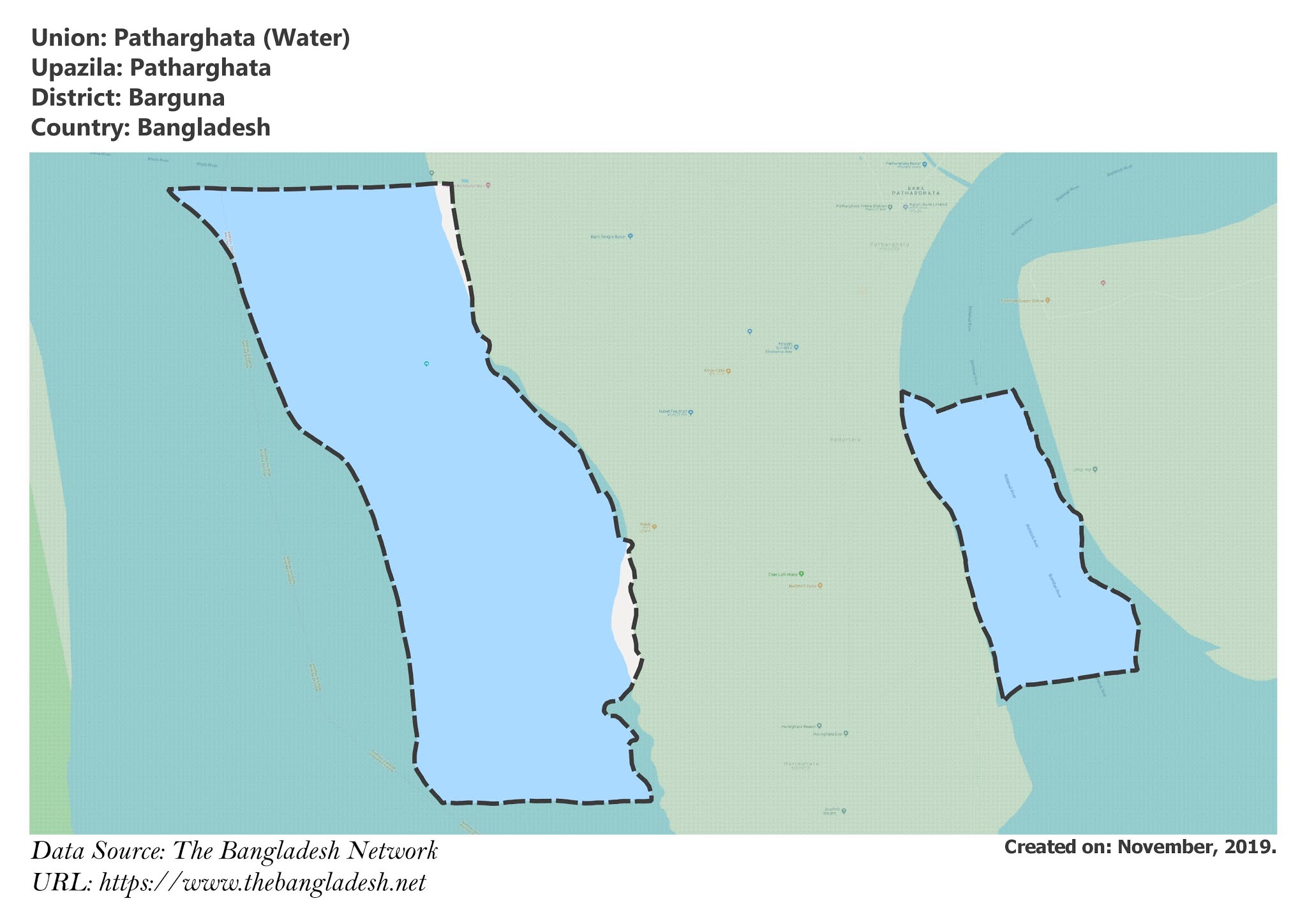 Patharghata Union (Water), Barguna