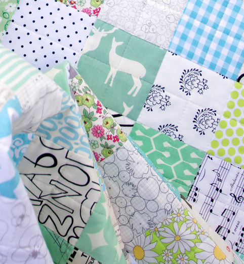 Red Pepper Quilts: A Minty Green Patchwork Quilt