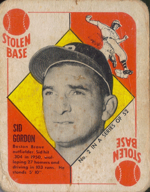 foul bunt: 1951 Topps #2 - Sid Gordon